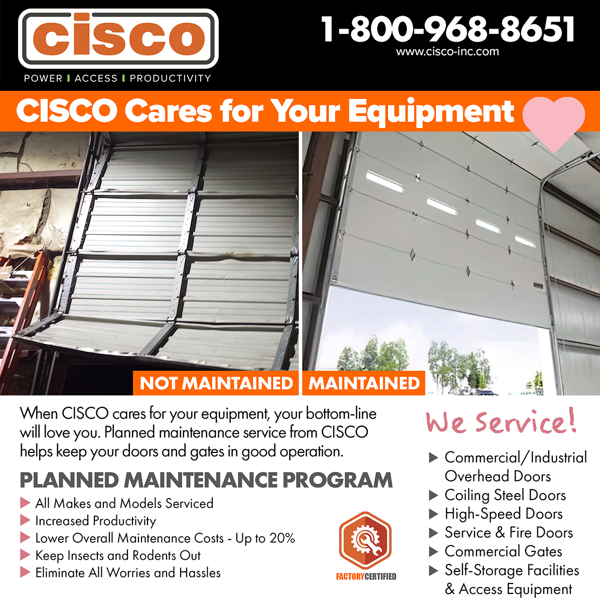 When Cisco Cares for Your Door and Gate Equipment